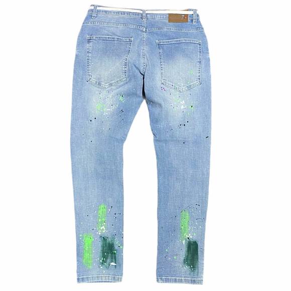 SPARK | Jeans | New Spark Mens Paint Splattered Denim Jean In Light ...
